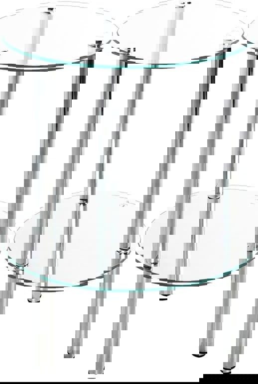 Rafaelo Mobilia 2-Tier Round Chrome Side Table With | Rackhams