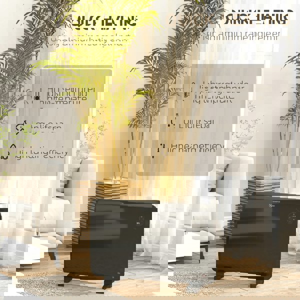 HOMCOM Electric Convector Heater, Quiet Space Heater | Rackhams