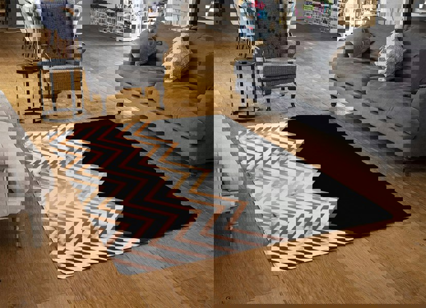 Benjamin Tate Design Marble Zig Zag Pattern (Rug) | Rackhams