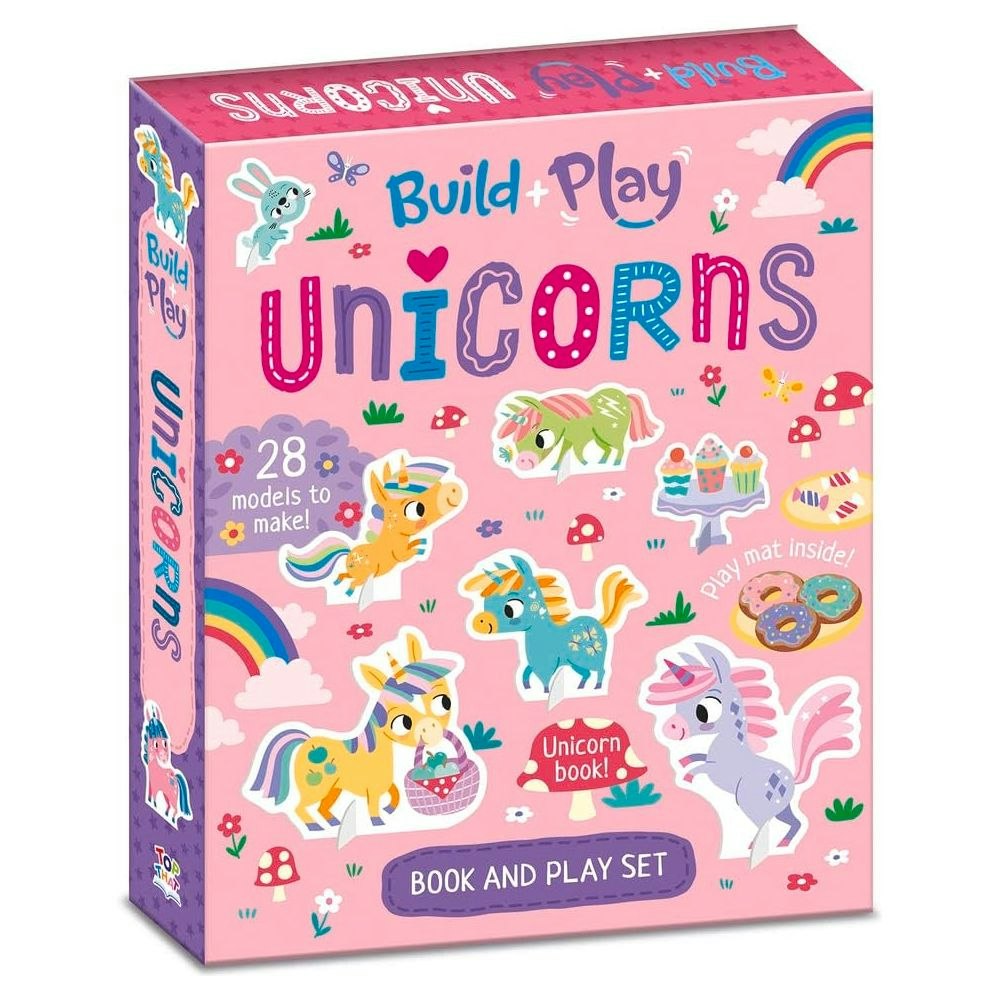 Build and Play Unicorns: Book and Play Set with 28 | Rackhams